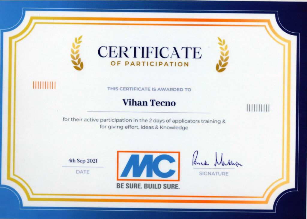 Awards and Certificates | Vihan Techno